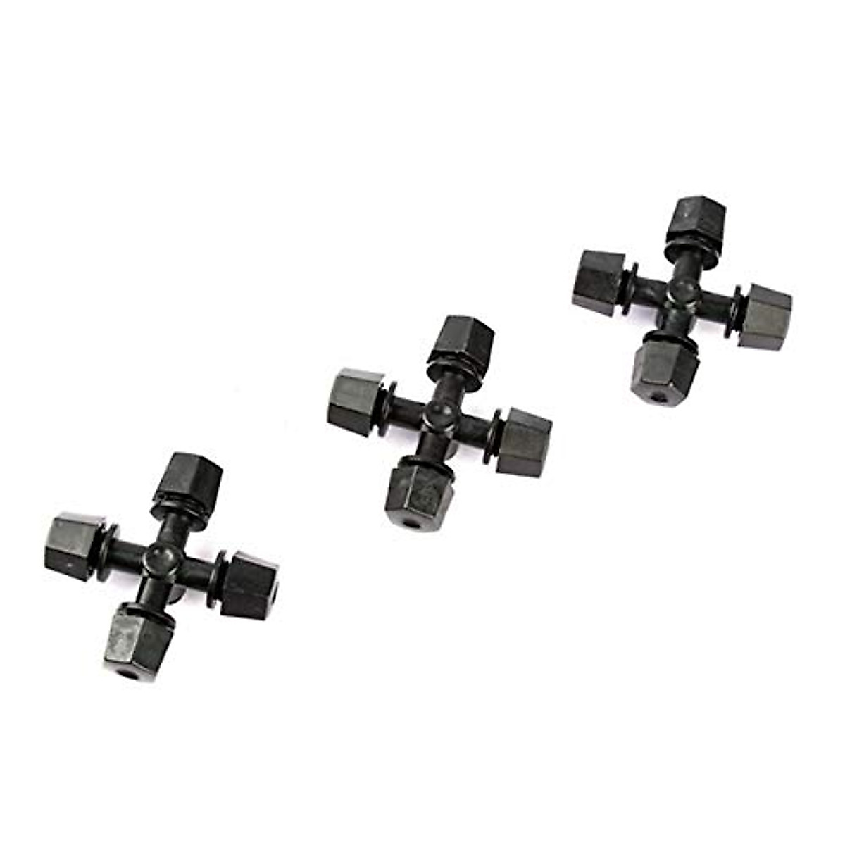 Koleso 10pcs/lot 6mm Black Equal Cross Misting Garden Home Drip Irrigation Spray System Kits Fittings