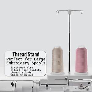 Simthread Embroidery Thread 5500 Yards Black 900, 40wt 100% Polyester for Brother, Babylock, Janome, Singer, Pfaff, Husqvarna, Bernina Machine