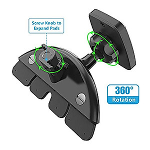 WixGear Rectangular Head Universal CD Slot Magnetic Car Mount Holder, for Cell Phones and Mini Tablets with Fast Swift-Snap Technology