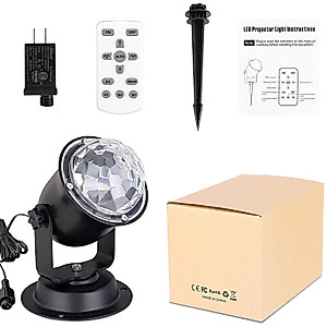 Wave Projector Outdoor, Ocean Wave Light Projector with Remote Control, Waterproof LED Projector Lamp 3D Water Effect for Xmas New Year Halloween Birthday Wedding Party Kids Adult Indoor Outdoor