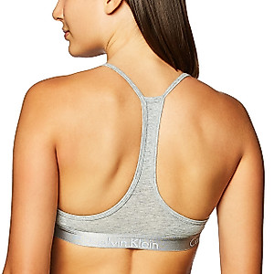 Calvin Klein Motive Cotton Lightly Lined Bralette Grey Heather