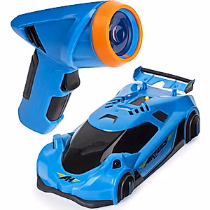 Air Hogs, Zero Gravity Light, Light-Guided Wall Racer, Wall Climbing Race Car,Blue