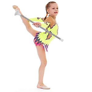 ABOAT 21" White Baton Twirling Marching Batons Mini Shaft Baton Cheerleader Dance Baton (21 inch 1PACK, White)