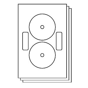 50 Sheets - Full Coverage CD/DVD Labels Neato Full Face Disc and Case Labels - 2 Sets of Labels Per Sheet Photo Quality Matte Finish for Inkjet and Laser Printers