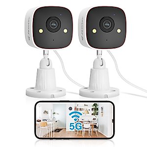 Jennov Security Camera Wireless Outdoor, 2K/3MP Floodlight 4X Digital Zoom, 360°Pan & Tilt, Color Night Vision & Motion Detection, 2.4GHz Wi-Fi, 2-Way Talk, Works with Alexa