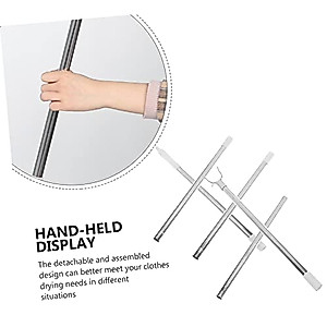 Cabilock Extendable High Areas Reach Indoor Retractable Pole Easy Clothes Clothesline Clothing Stainless Clo Telescoping Household Stick Long Detachable Cm Outdoor Top for Adjustable Rod