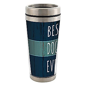 Best Dog Dad Ever Stainless Steel 16 oz Travel Mug with Lid