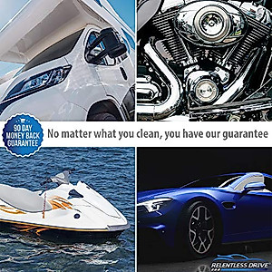 Relentless Drive Cyclone Car Wash Mitt & Works as Car Wash Sponge, Microfiber Wash Mitt Scratch Free, Ultra Absorbent Microfiber Mitt for Cars, Trucks, SUV, Boat & Motorcycle (2 Pack, Large Glove)