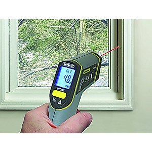 General Tools Non-Contact Digital Laser Temperature Gun, Thermal Detector, -4 to 608 degrees F (-20 to 320 degrees C) - For Cooking/BBQ/Food/Fridge/Pizza Oven/Engine