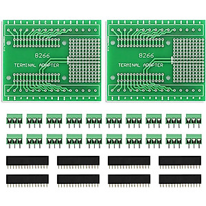 KeeYees 2pcs Expansion PCB Board with Screw Terminal Block Pin Header for ESP8266 for NodeMCU Development Board
