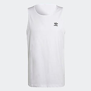 adidas Originals Men's Trefoil Essentials Tank Top, White, Medium