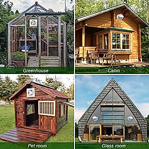 Shyueda Solar Exhaust Fan Year-Round Eco-Friendly Cooling & Ventilation Sun Powered DC Fan 25W Waterproof Solar Panel Power for Any Space Greenhouse, Garage,Shed, Barn, Workshop,pet House