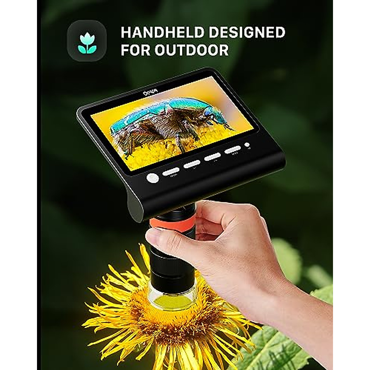 Handheld Microscope With 5" LCD Screen, Portable Pocket Digital Microscopes For Kids With Camera, Opqpq ODM5 Pro 1200X HDMI Coin Microscope For Error Coins, Soldering Microscope For Electronics Repair
