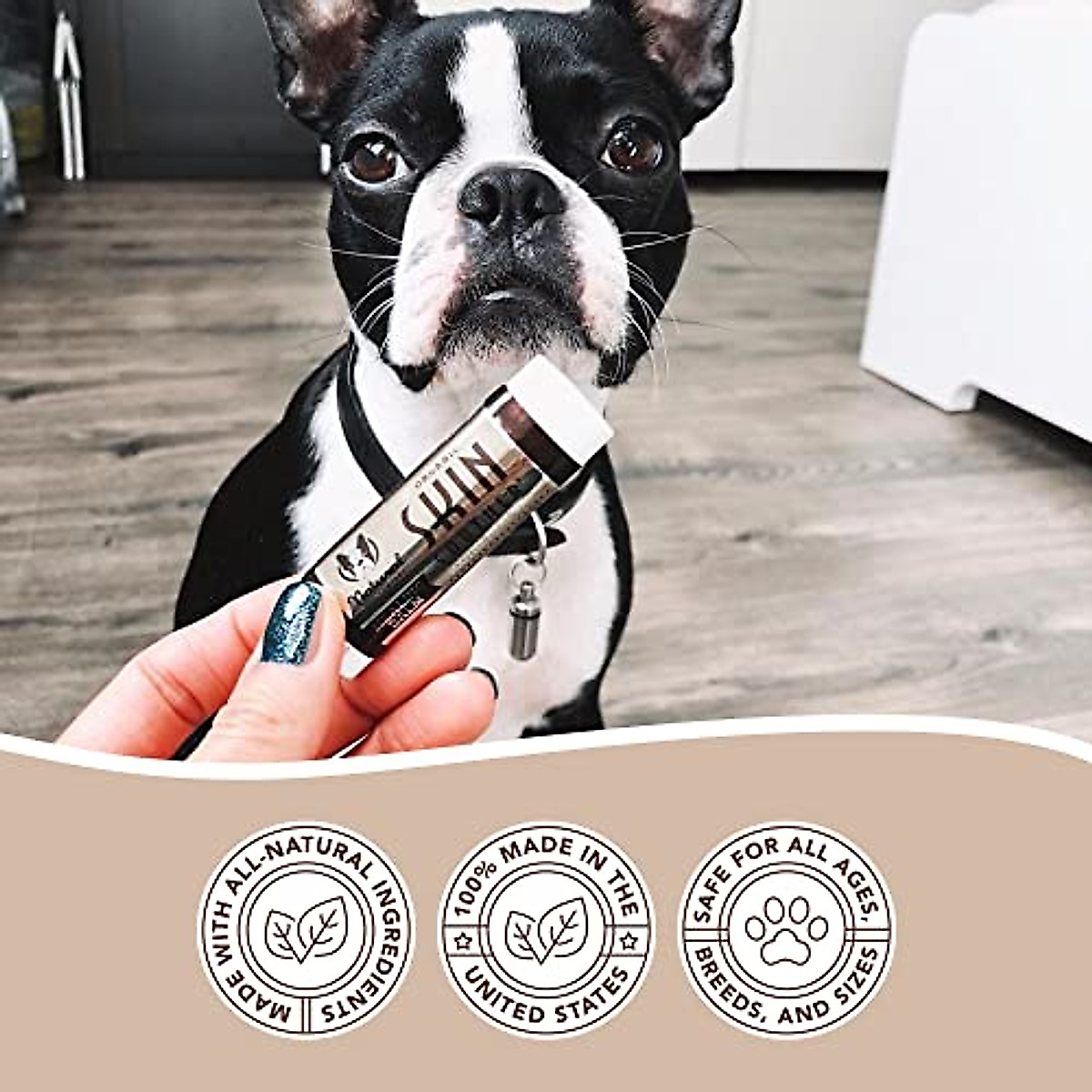 Natural Dog Company Skin Soother Trial Stick (0.15oz) | Travel-Size All-Natural Balm | with Almond Oil, Cocoa Butter, and Vitamins C and E | Moisturize Dry and Itchy Skin, Treat Wounds and Allergies