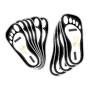 120 Pairs(240 Feets) Disposable Black Tanning Feet Pads Sunless Airbrush Spray Tent Protect Foot Shaped Spray Tan Sandals