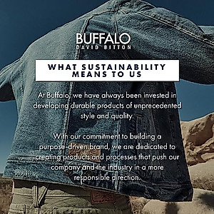 Buffalo David Bitton Men's Slim Ash Jeans, Rinse Wash Indigo, 34x32