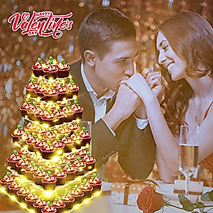 Cupcake Stand - 6 Tier Yellow Acrylic Cupcake Tower Display Cupcake Holder, Valentines Day Decor, Birthday Decorations for the Home