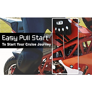 FRP 50cc 2-Stroke Pocket Bike 03, EPA Approved Gas Pocket Bike for Kids W/Strong Dual Brake, Realistic Racing Pocket Rocket Max Speed 20 Mph, Mini Bike Max Weight 165 LB-Ultra Edition (Orange)