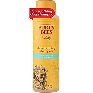 Burt's Bees for Pets Itch Soothing Dog Shampoo with Honeysuckle and Aloe Vera - Cruelty Free, Fragrance Free Dog Anti Itch Shampoo for Sensitive Skin, Dry Skin Relief for Dogs, 16 Fl Oz