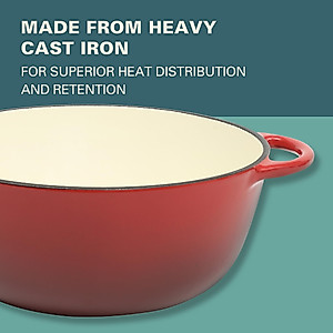 Gibson Home Addlestone 2.65 Quart Enamel Cast Iron Dutch Oven - Red