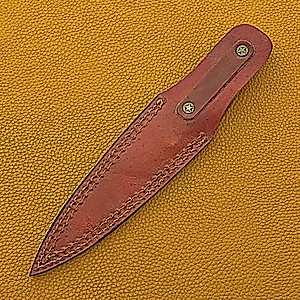 Smart & Sharp Custom Handmade Damascus Steel Hunting Knife / Skinning Knife SS-17401 ( White Resin) (White Resin)