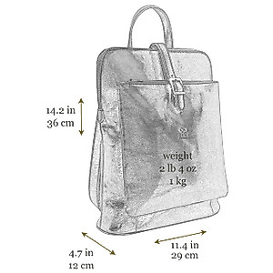 Time Resistance Leather Backpack Convertible to Shoulder Bag Full Grain Real Leather Travel Satchel Rucksack