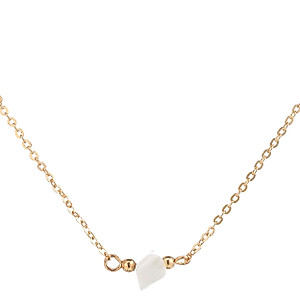 Handmade Howlite Crystal Necklace - Healing Gemstone Jewelry for Women - Ethically Sourced Chain Necklace with Authentic Healing Crystals - Gold Plated Copper Chain with Natural Stone - Gift for Her