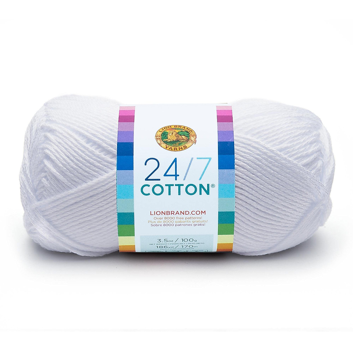 Lion Brand 24/7 Cotton Yarn Bundle - Creamsicle and White