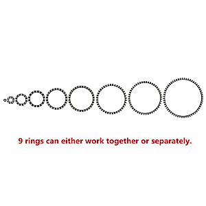 WESIRI 241 LEDs 9 Rings WS2812B 5050 RGB LED Ring Lamp Light Individually Addressable Full Dream Color DC5V with Mini Controller