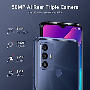 TCL 30 SE |2022| Unlocked Cell Phone 4+128GB, 6.52" Android Phone GSM Unlocked Smartphone with 50MP Camera, 5000mAh, Single SIM, US Version, Atlantic Blue (Not Support Verizon/Boost/5G)