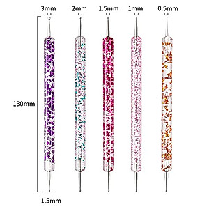 Artdone 31pcs Nail Art Brushes,Nail Art Tool Set,Nail Dotting Tools,Nail Dust Brush,Striping Nail Art Brushes for Long Lines,Nail Drawing Pen For Nail Design.