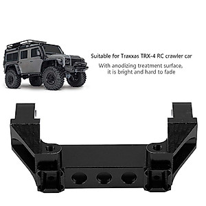 Dilwe Front Bumper Mount, Front Bumper Servo Bracket Relocation Bumper Mount Stand for Traxxas TRX-4 RC Crawler Car RC Accessoires(Black)