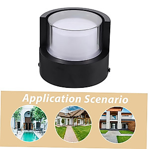 Housoutil Aluminum Waterproof Wall Lamp 6w Warm White Led Outdoor Wall Mount for Deck Step Patio Retaining Wall Corridor Lighting