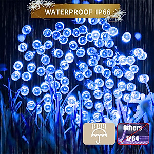 Liwarace Chiristmas Decortions Solar Lights Outdoor Solar Neon Light RGB 12m 100 Led String Lamp Festival Deco for Wall Yard Garden Porch Home Fence Lights Landscape Lighting Pond Pool Outdoor Decoration