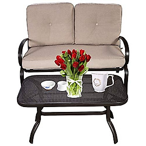 9rit_shop Perfect Patio, Garden, Lawn, Deck, Poolside and Other Outdoors 2 pcs Cushioned Coffee Table Seat