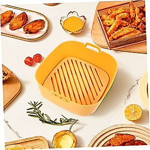Housoutil Air Fryer Pad Silicone Oven Liner Home Fryer Air Fryer Oven Pan Air Fryer Inserts Pads Oven Air Fryer Basket Air Fryer Cooking Pot Silicone Pot Silicone Baking Pot Baking Liners