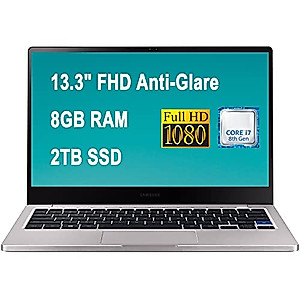 Samsung Flagship Notebook 7 13 Laptop 13.3" FHD Anti-Glare Display 8th Gen Intel Quad-Core i7-8565U 8GB RAM 2TB SSD Backlit Keyboard Fingerprint USB-C Dolby Atmos Win10