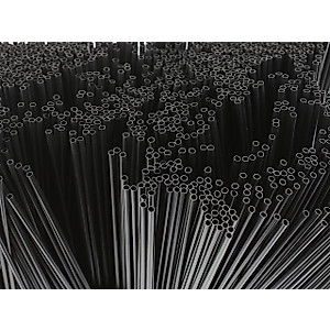 Tall Plastic Coffee Stir Sticks - 7 Inch Coffee Stirrer Sip Straws (Black, 1000)