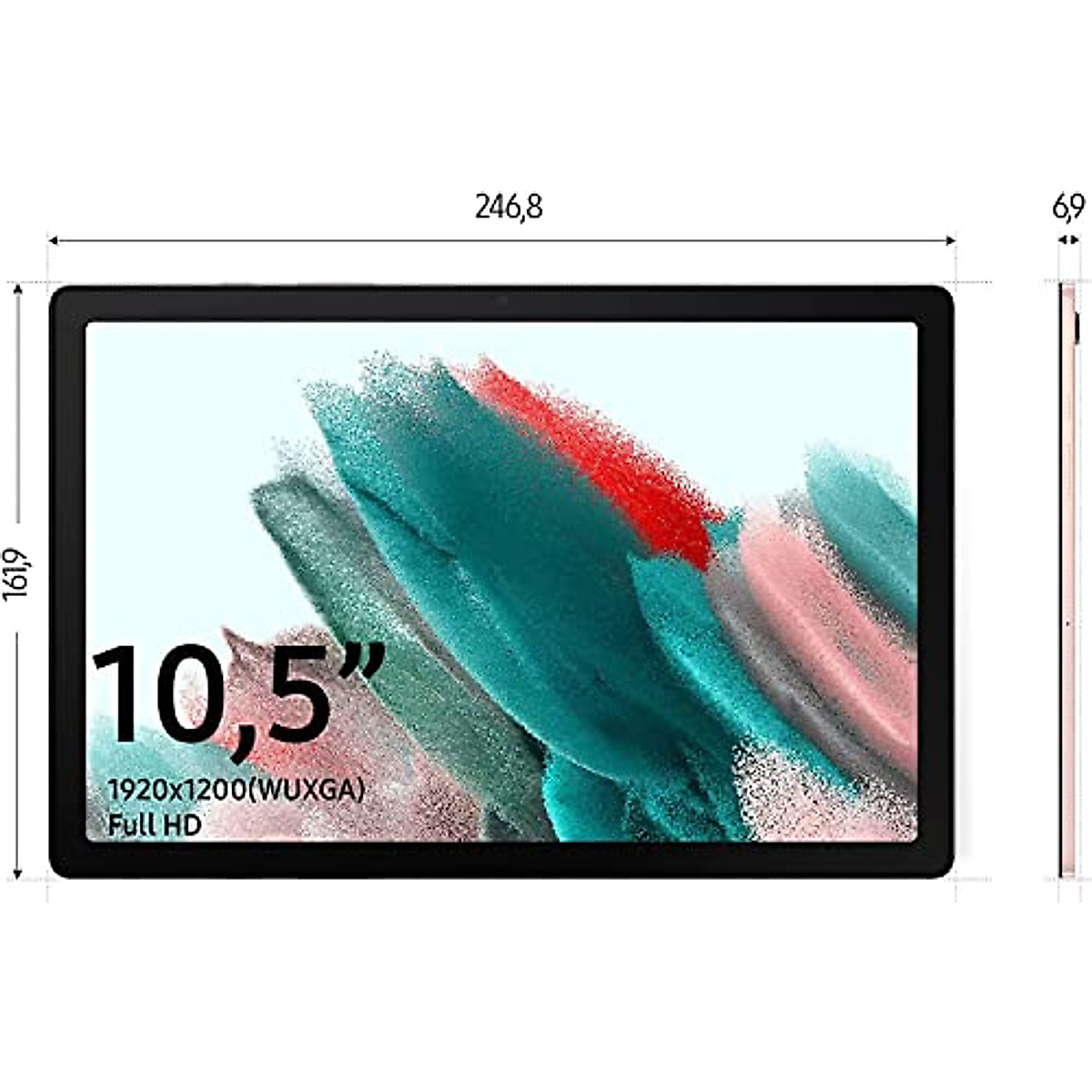 SAMSUNG Galaxy Tab A8 Android WiFi Tablet, 10.5'' Touchscreen (1920x1200) LCD Screen, 3GB RAM, 32GB Storage, Bluetooth, Android 11 OS, Pink Gold + Accessories