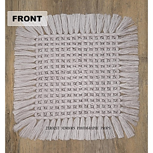 Zeroest Newborn Photography Baby Posing Layer Props Basket Filler Stuffer Mini Blanket Photoshoot HandKint Photo Wool Wrap (Light Grey)