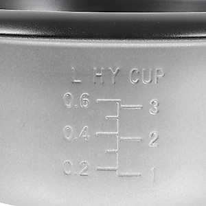 MAGICLULU Small Rice Cooker Liner 1.58-Qt Cooking Pot Liner Replacement Mini Non-stick Rice Cooker Pots for Rice Cooker 8.25 x 8.25 x 3.54Inch Black