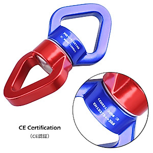 TRIWONDER Swing Swivel 30KN Micro Rotator Safety Rotational Device Hanging Accessory for Rock Climbing, Hanging Hammock, Web Tree Swing, Aerial Dance, Children's Swing Spinner Hanger (Red & Black)