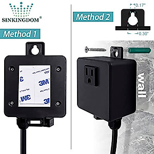 SINKINGDOM Garbage Disposal SinkTop Air Switch Kit with Long Button,Brass Made Cover,UL,Matte Black