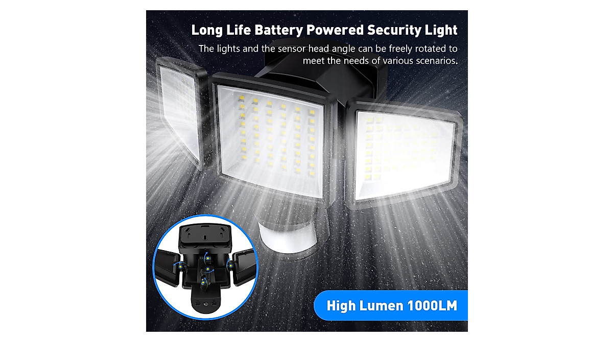 QUNCWL Motion Sensor Outdoor Lights - 1000LM Security Light