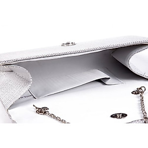 Damara Womens Perfectly Pleated Clutch Party bags (Black), small