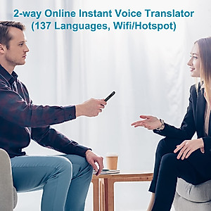 Language Voice Translator Device Portable Smart Translator Two Way Online 138 Languages Real Time - Black