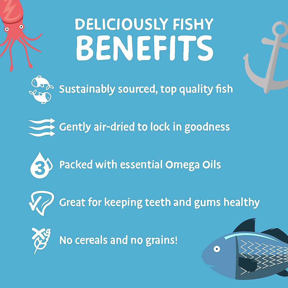 SKIPPER'S Salmon Fish Skin Flatties - Dental Chews for Dogs, Long Lasting Natural Dog Treats, Healthy Pet Supplies Support Skin Coat & Joint Function | Salmon Fish Dried Flatties Dog Food (3.5Oz)