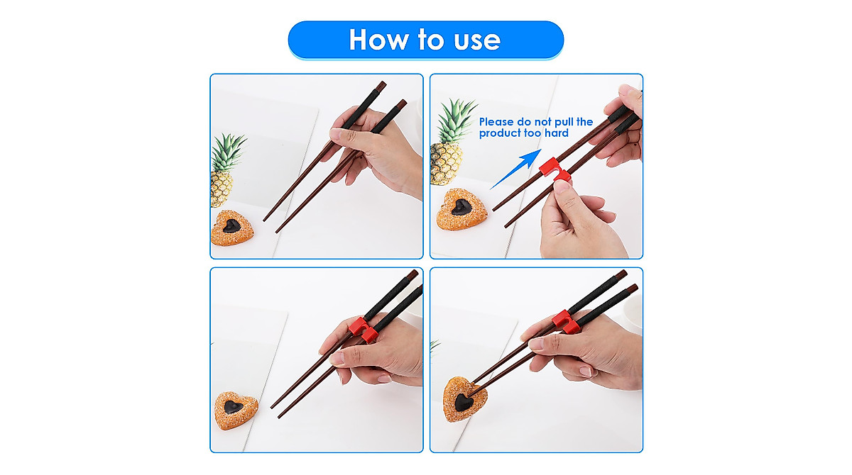 Reusable Chopstick Helper Training Set for Beginners and Kids