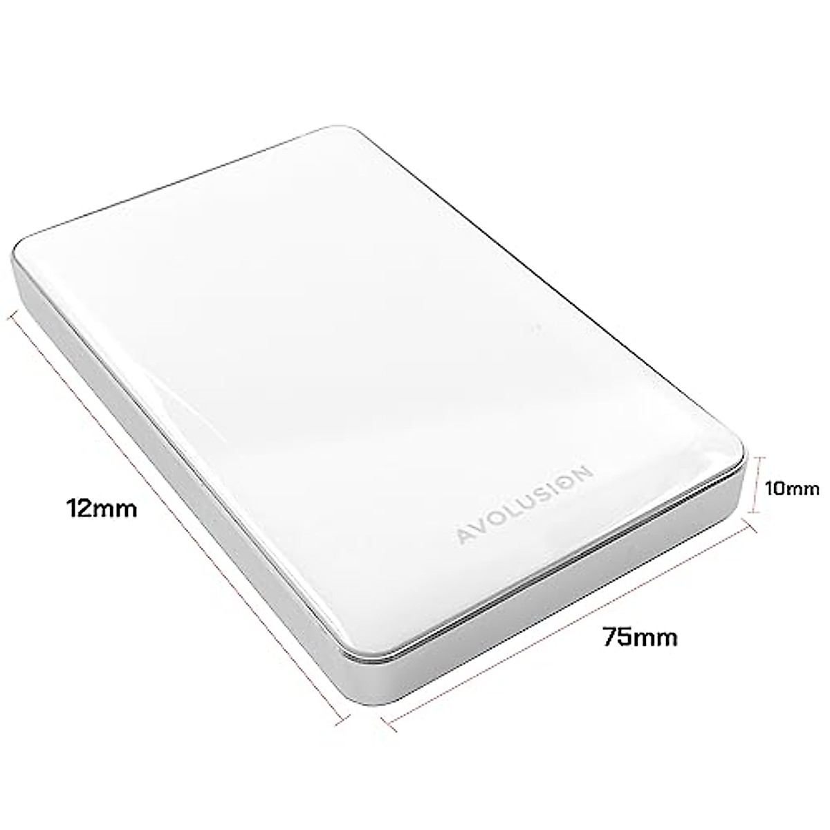 Avolusion T1 Series 5TB USB 3.0 Portable External Hard Drive for PC, Mac, Playstation & Xbox (White) - 2 Year Warranty