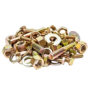 2510 Piece Grade 8 USS Coarse Thread Bolt (Hex Head Cap Screw), Nut, and Washer Assortment with 40 Hole Bin